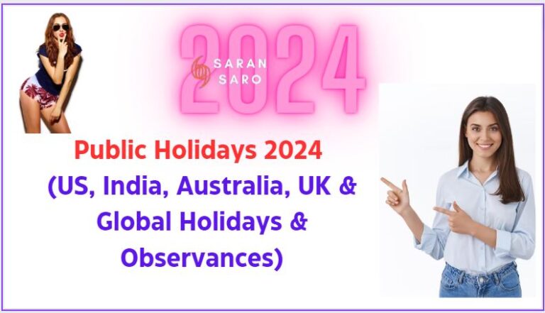 Public Holidays 2024 (US, India & Global Holiday & Observances)